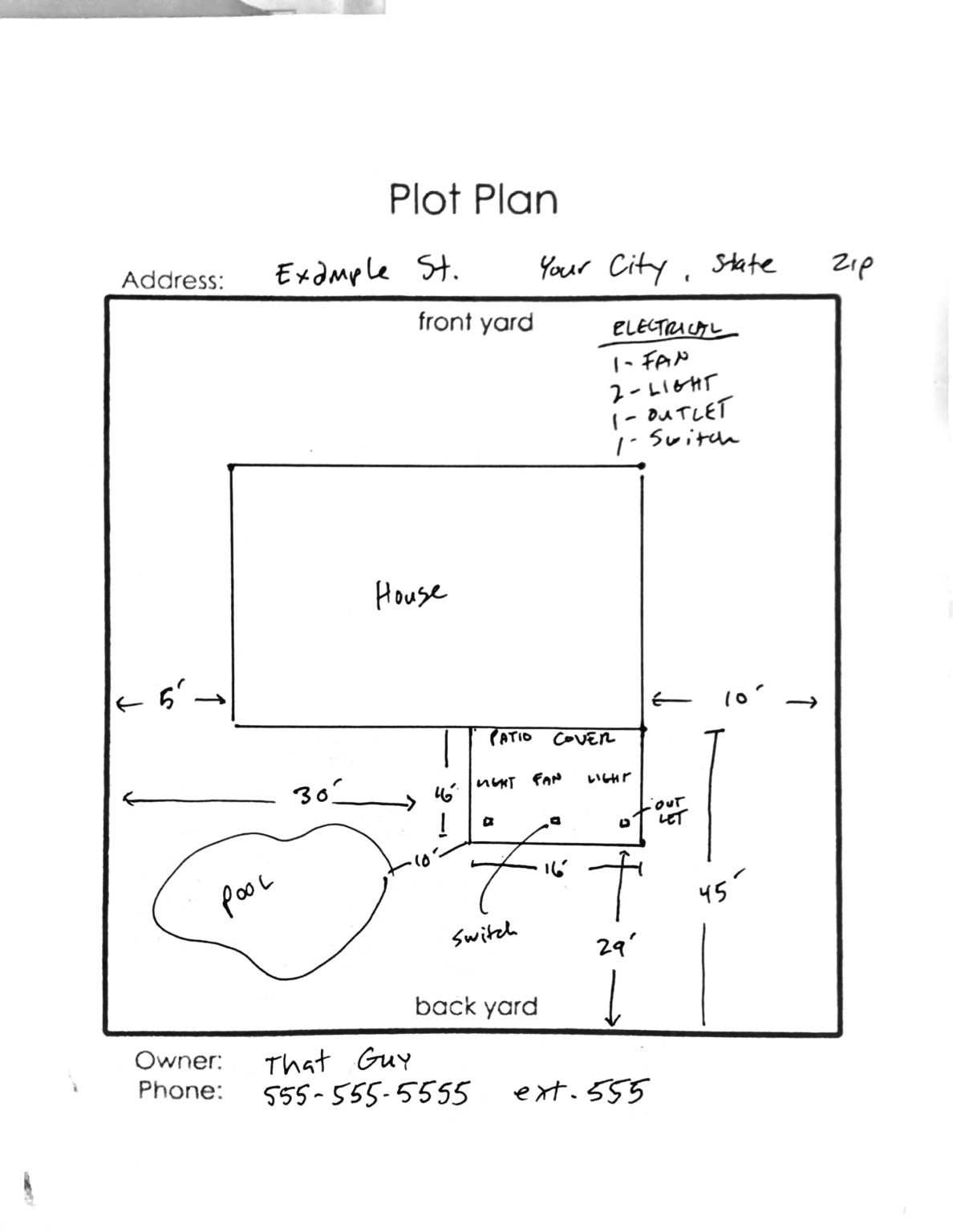 Plot Plan - Alumawood Products